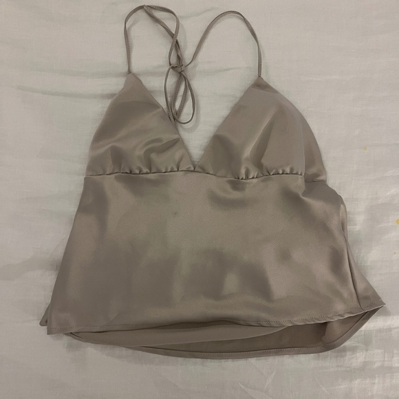 Brandy Melville | Tops | Brandy Melville Europe Satin Halter Top | Poshmark